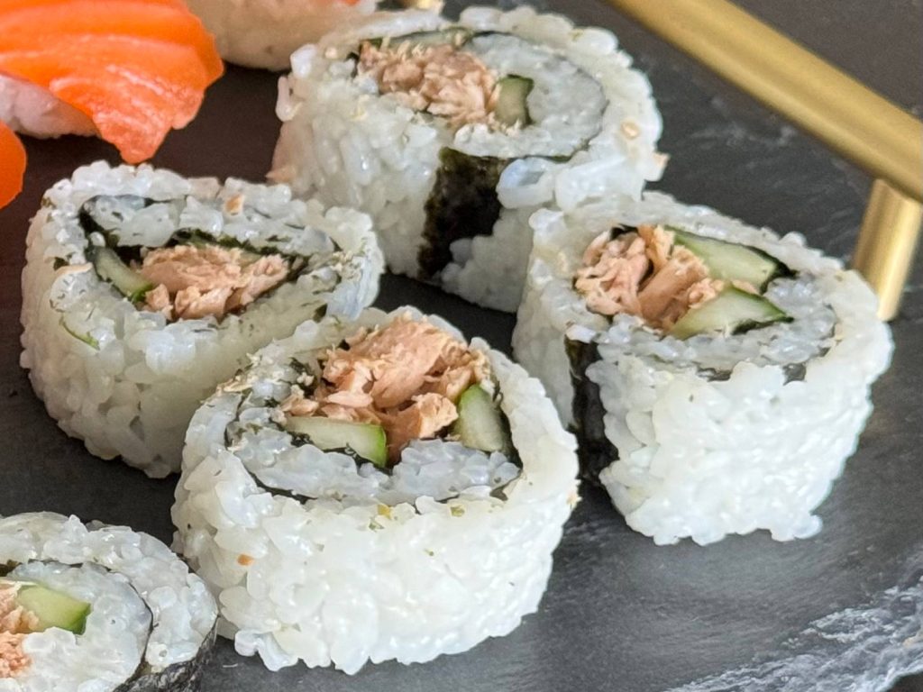 Cooked Tuna Uramaki Sushi Rolls – Dirty Apron Recipes